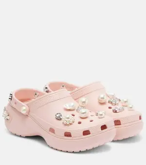 Simone Rocha Embellished Platform Clogs - Pink