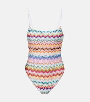 Missoni Zig Zag Lamé Swimsuit - Multicoloured