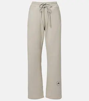 Adidas By Stella McCartney Cotton Jersey Sweatpants - Grey