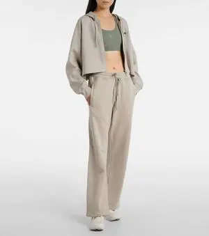 Adidas By Stella McCartney Cotton Jersey Sweatpants - Grey