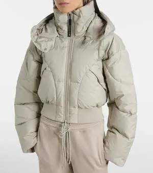 Adidas By Stella McCartney Quilted Cropped Puffer Jacket - Grey