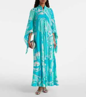 Emilio Pucci Orchidee Silk Kaftan