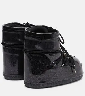 Moon Boot Icon Low Glitter Snow Boots - Black