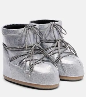 Moon Boot Moon Boot Icon Low Glitter Snow Boots Silver