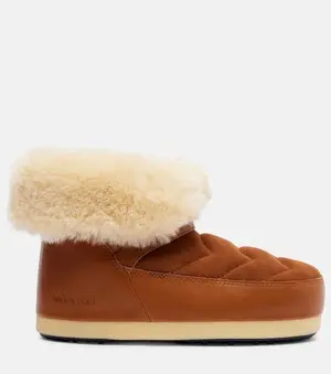 Moon Boot Evx Leather And Suede Snow Boots