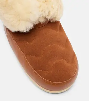 Moon Boot Evx Leather And Suede Snow Boots