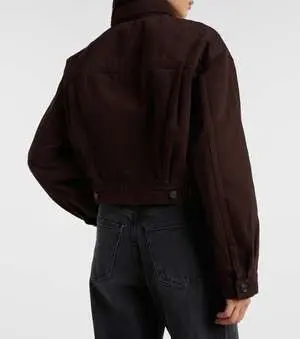 AGOLDE Radley Denim Jacket - Burgundy