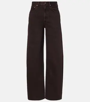 Women's Brown Wide-leg Jeans