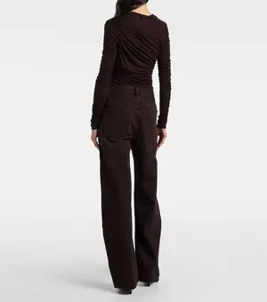 AGOLDE Low Curve Wide-leg Jeans - Brown