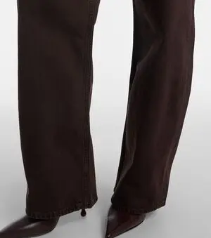 AGOLDE Low Curve Wide-leg Jeans - Brown