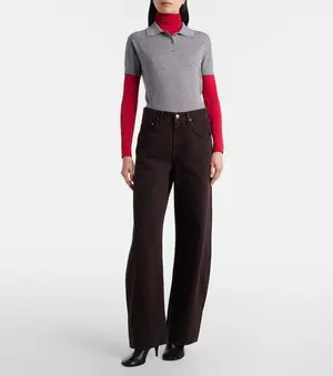 AGOLDE Low Curve Wide-leg Jeans - Brown