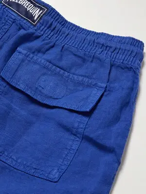 Vilebrequin Straight-leg Linen Cargo Shorts - Blue