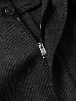 Zegna Nubuck-trimmed Virgin Wool-twill Jacket