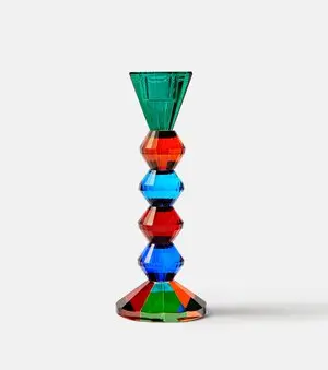 LES-OTTOMANS Crystal Candle Holder - Multicoloured