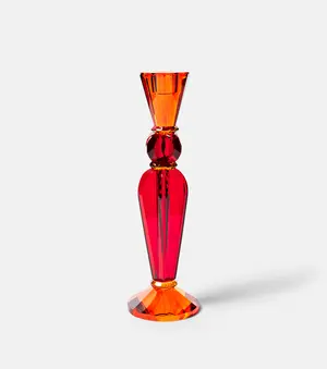 LES-OTTOMANS Crystal Candle Holder - Red