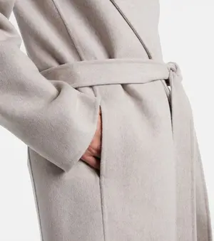 THE ROW Cicero Cashmere Wrap Coat - Grey