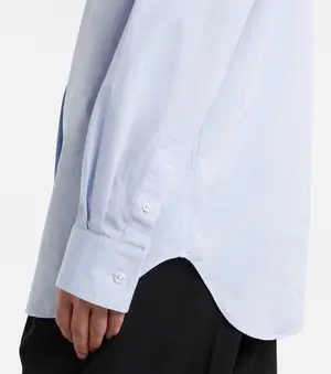 THE ROW Gavina Cotton Chambray Shirt - Blue
