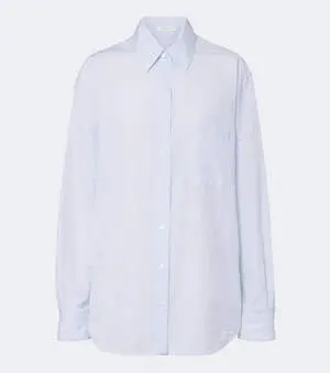 THE ROW Gavina Cotton Chambray Shirt - Blue