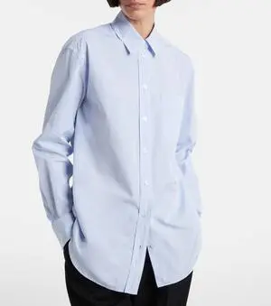 THE ROW Gavina Cotton Chambray Shirt - Blue