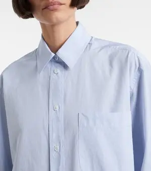 THE ROW Gavina Cotton Chambray Shirt - Blue