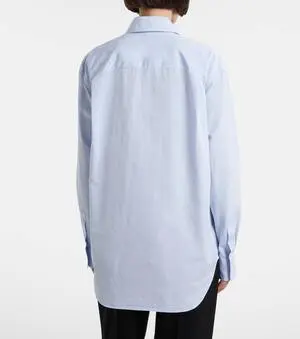 THE ROW Gavina Cotton Chambray Shirt - Blue