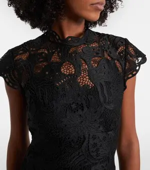 Staud Rosaline Guipure Lace Cocktail Dress