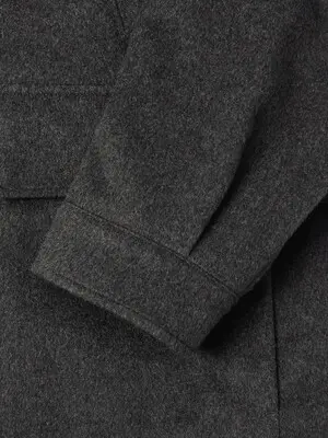 Zegna Padded Oasi Cashmere Coat With Suede Trim