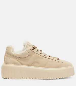 Hogan H-stripes Suede Platform Sneakers