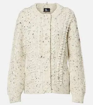 Moncler Cable-knit Wool Cardigan