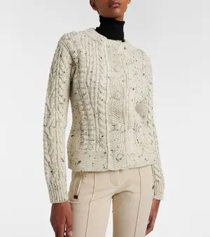 Moncler Cable-knit Wool Cardigan