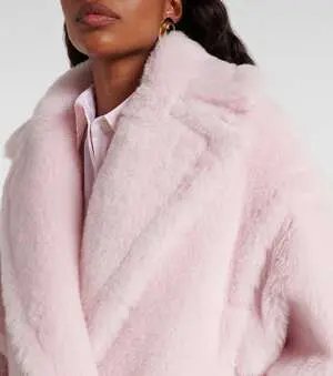 Max Mara Alpaca, Wool, And Silk Coat - Pink