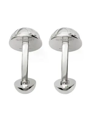 Burberry Engraved Check Cufflinks