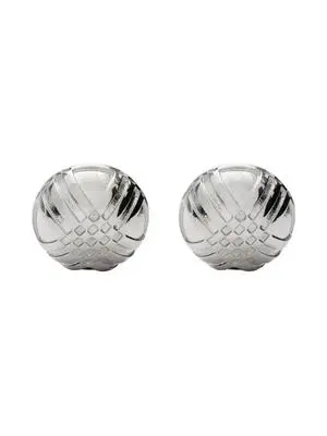 Burberry Engraved Check Cufflinks