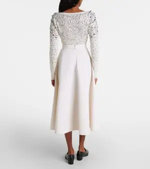 Max Mara Gathered Midi Skirt - White