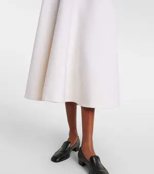 Max Mara Gathered Midi Skirt - White