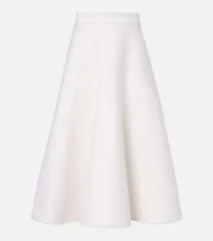 Max Mara Gathered Midi Skirt - White