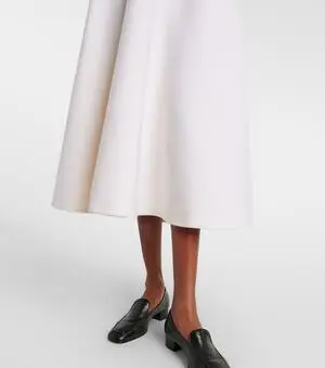 Max Mara Gathered Midi Skirt - White