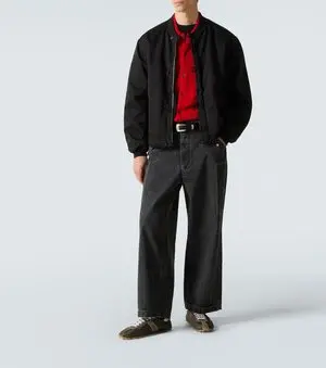 A.PRESSE Silk And Cotton Bomber Jacket