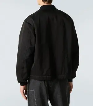 A.PRESSE Silk And Cotton Bomber Jacket