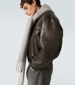 Acne Studios Hooded Mohair And Wool Scarf
