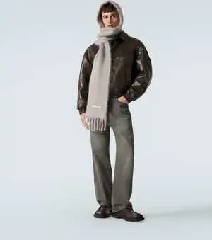 Acne Studios Hooded Mohair And Wool Scarf