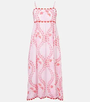 JULIET DUNN Printed Cotton Midi Dress - Multicoloured