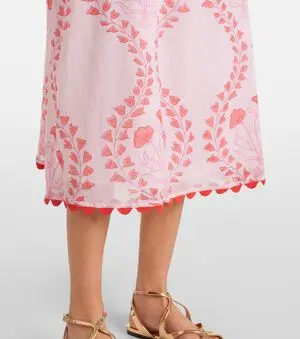 JULIET DUNN Printed Cotton Midi Dress - Multicoloured