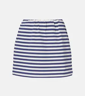 Posse Haisley Striped Cotton Miniskirt - Blue
