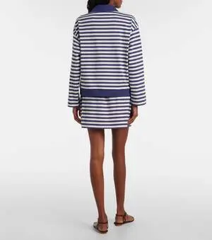 Posse Haisley Striped Cotton Miniskirt - Blue