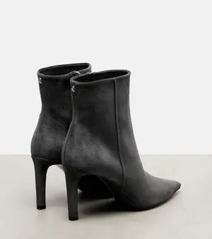 JIMMY CHOO Frankie 85 Suede Ankle Boots - Grey