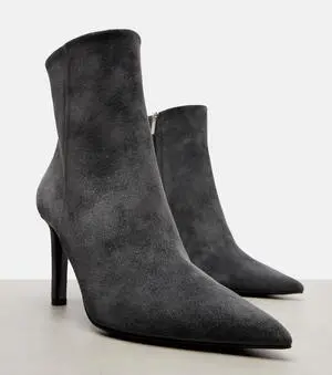 JIMMY CHOO Frankie 85 Suede Ankle Boots - Grey