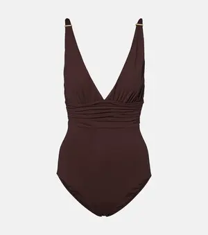 Melissa Odabash Melissa Odabash Panarea Ruched One-Piece Swimsuit Brown