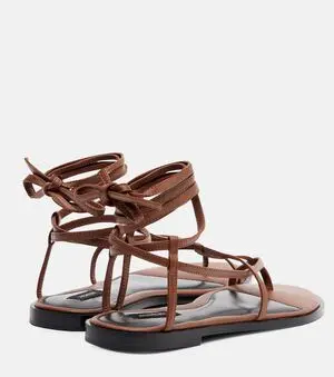 A.emery Kir Leather Sandals - Brown