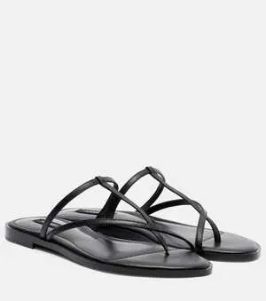 A.emery Cyrus Leather Thong Sandals - Black